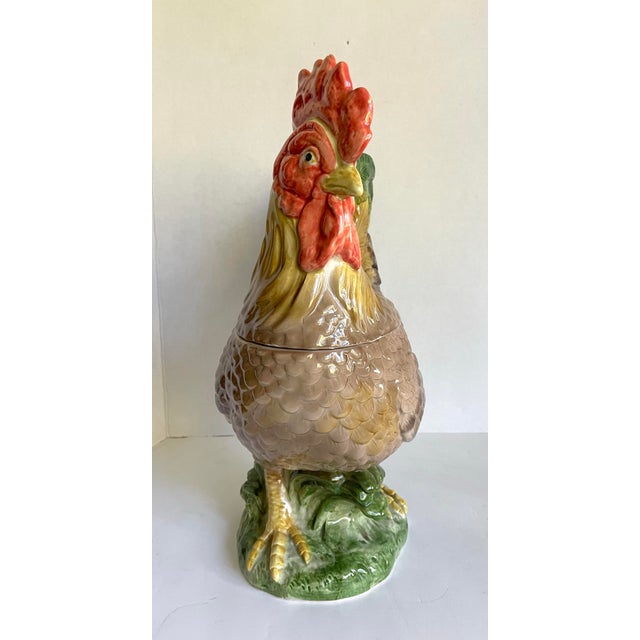 1986 Fitz and Floyd 2 1/2 Qt Ceramic Rooster Tureen | Chairish