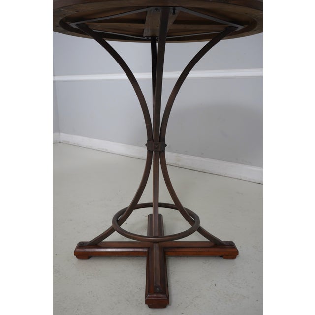 Round High Top Pub Table W. Iron Base | Chairish