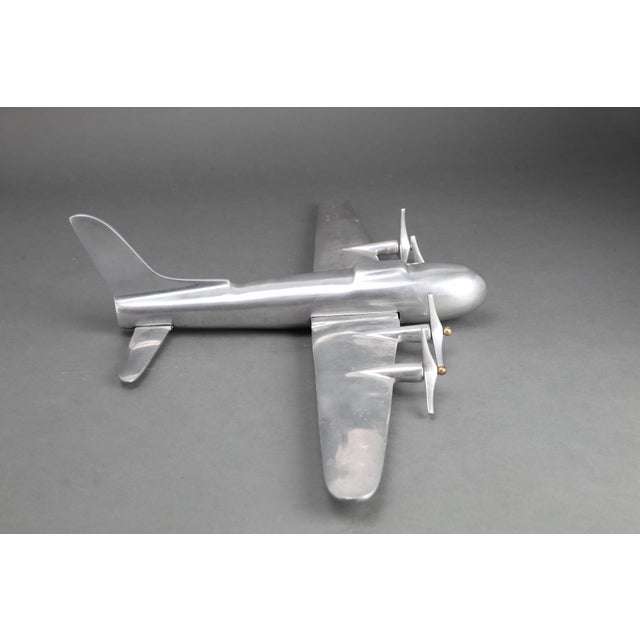 Mid-Century Modern Aluminum Airplane Model | Chairish