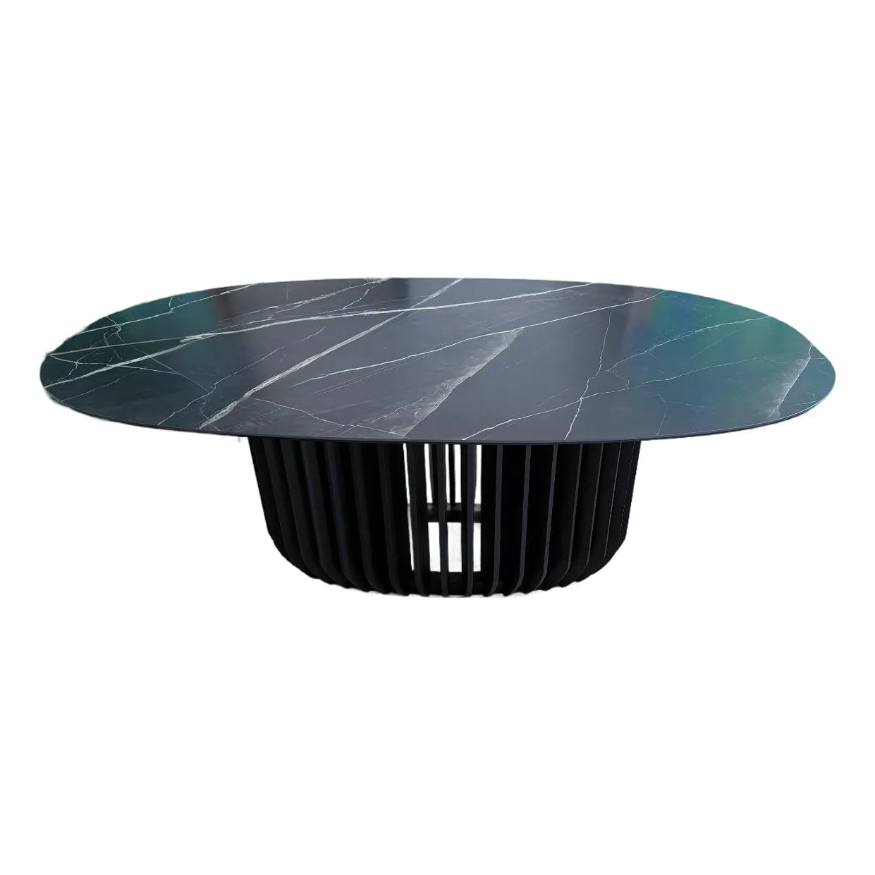 Italian "Juice" Dining Table by Miniforms With Back Calacatta Oval Top ...