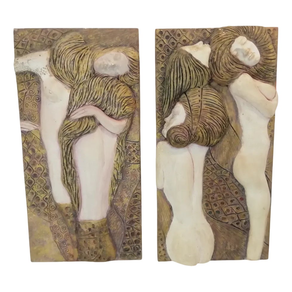 Large Decorative Panels, 1950s, Set of 2 | Chairish