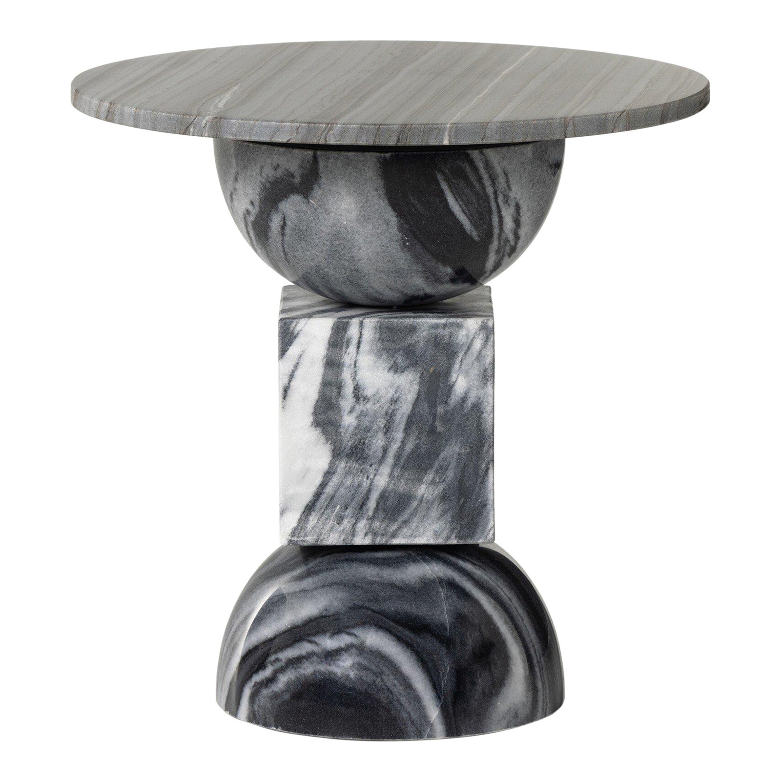 Four Hands Neda End Table - Ebony Marble | Chairish