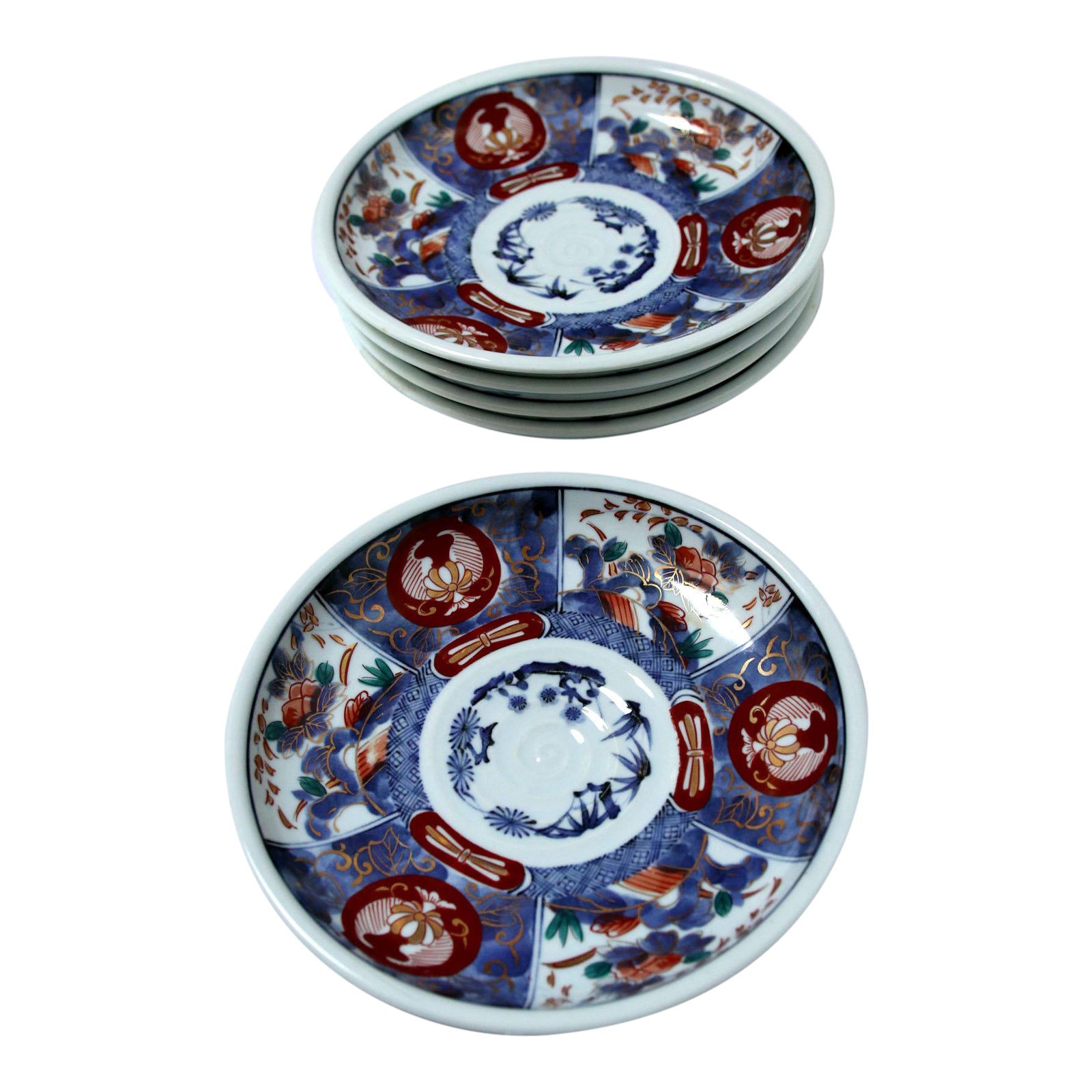 Imari Decorative Hand Painted Plates - Set of 5 | Chairish
