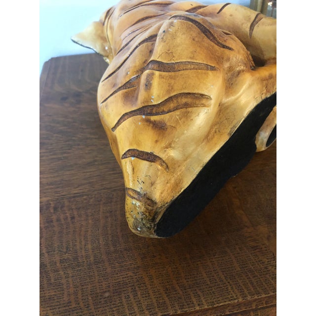 1950’s Mid Century Marwal Chalk Ware Tiger Cub Statue | Chairish