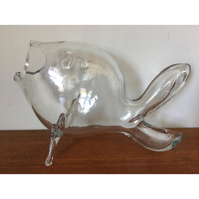 Blenko Mid-Century Clear Glass Fish | Chairish