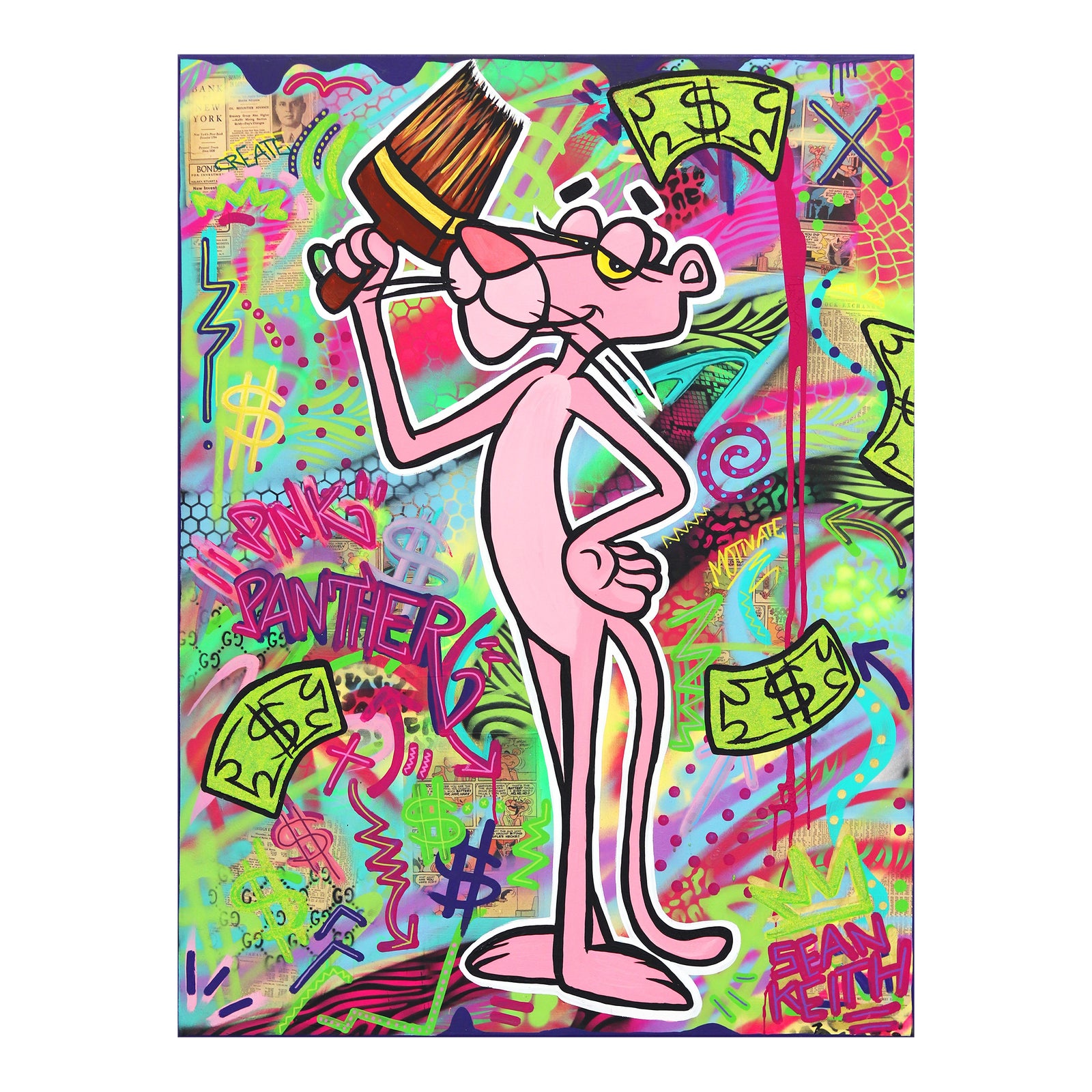 "Pink Panther Graffi" Original Artwork by Sean Keith | Chairish