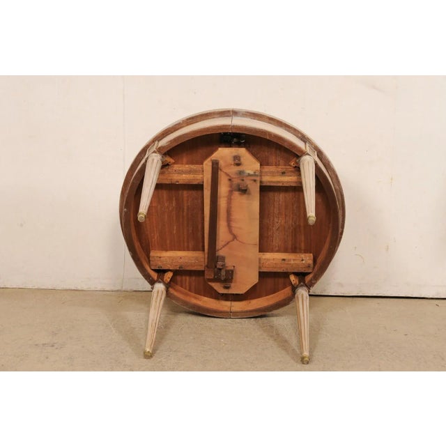 Mid 20th Century French Round Table With Fluted Legs | Chairish