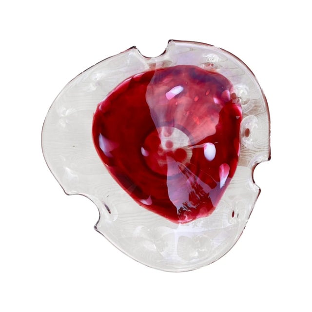 Organic Glass Ashtray Murano Italy 1970s Chairish