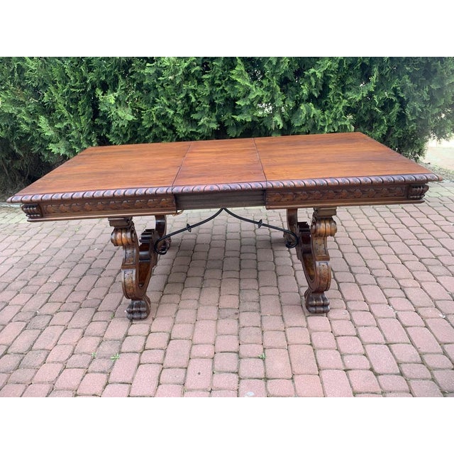 Spanish Extendable Table in Walnut, 1950s | Chairish