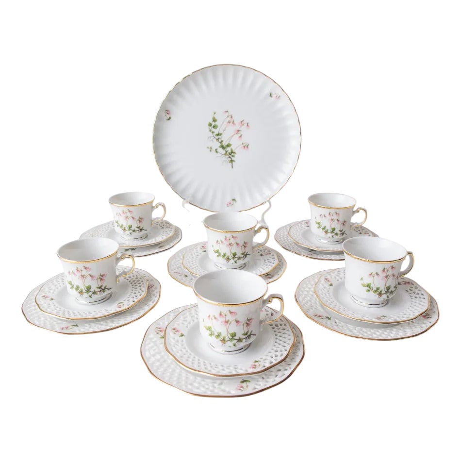 Coffee Set for Six People from Hackefors Porcelain, 1970, Set of 19 ...