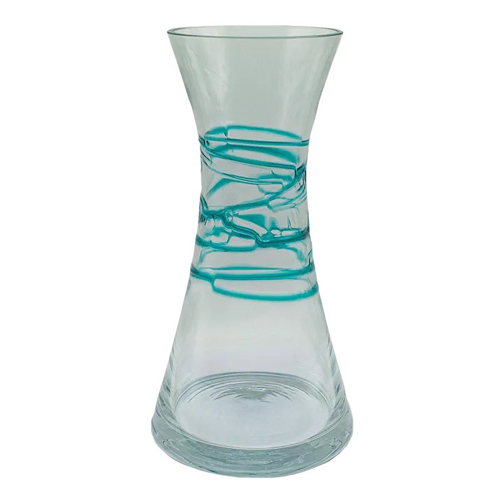 1970's Large Vintage Conical Flower Vase | Chairish