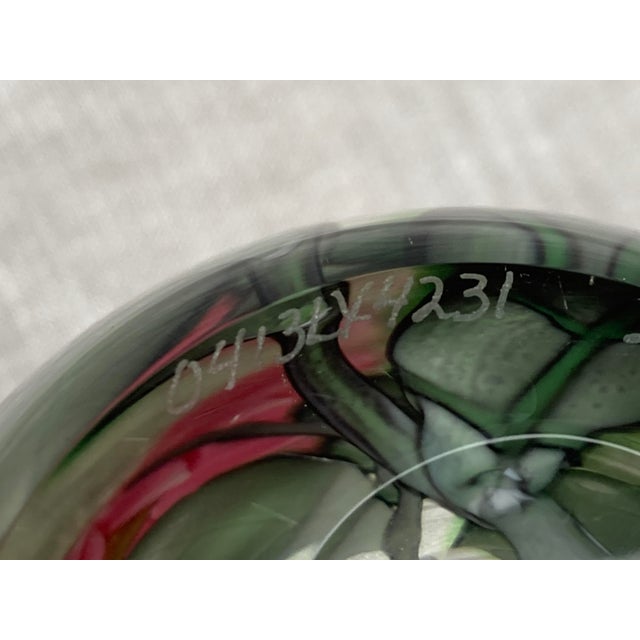 Orient and Flume Byers Sillars Floral Butterfly Art Glass Paperweight ...