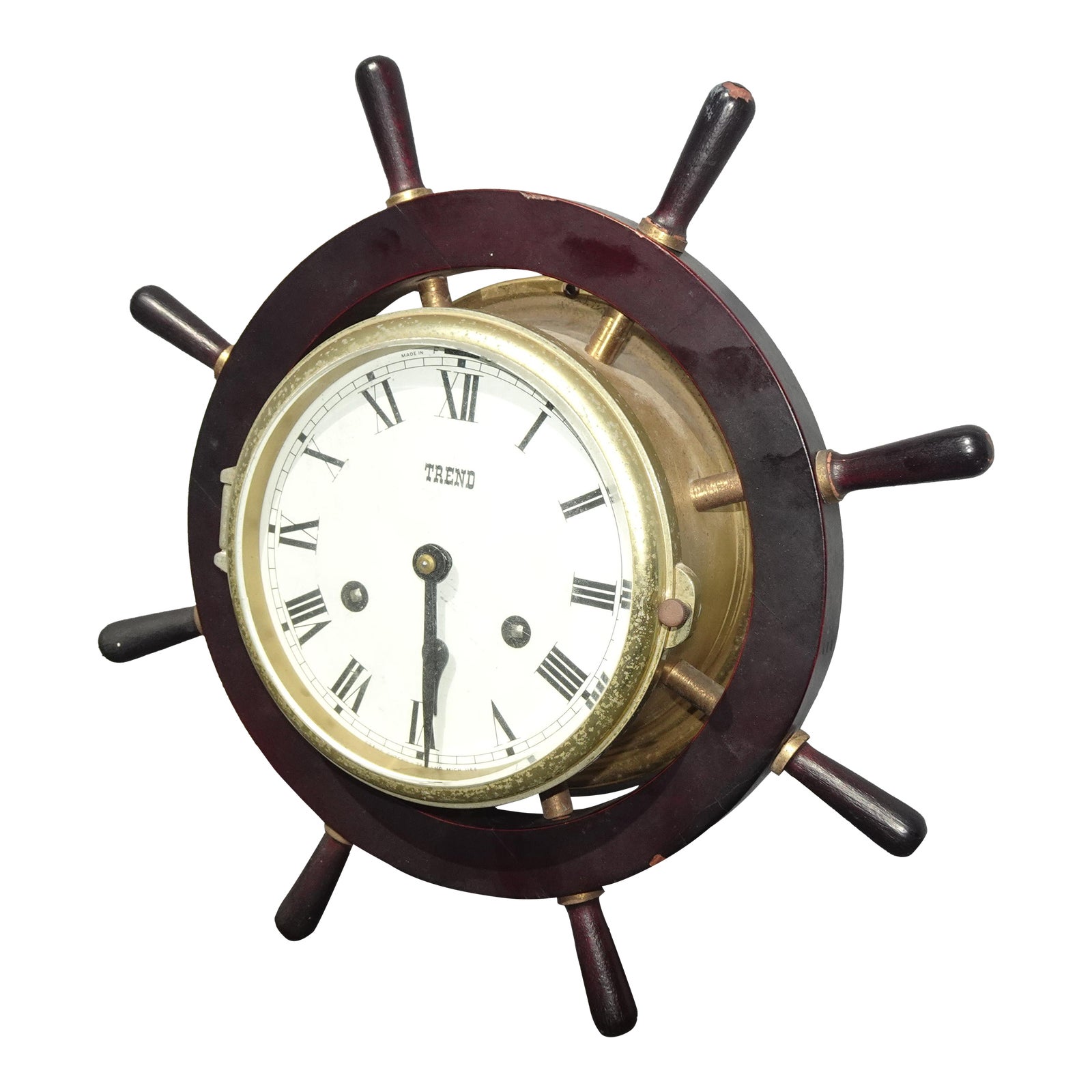 VTG Nautical Maritime Ships Wheel Porthole Wall Clock by Trend Made in ...