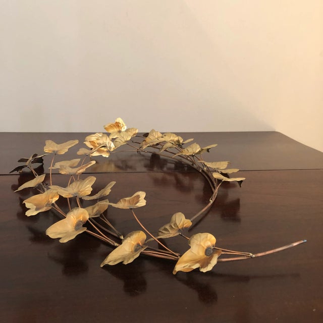 Mid-20th Century Brass & Copper Ivy Wall Art Sprays — a Pair | Chairish