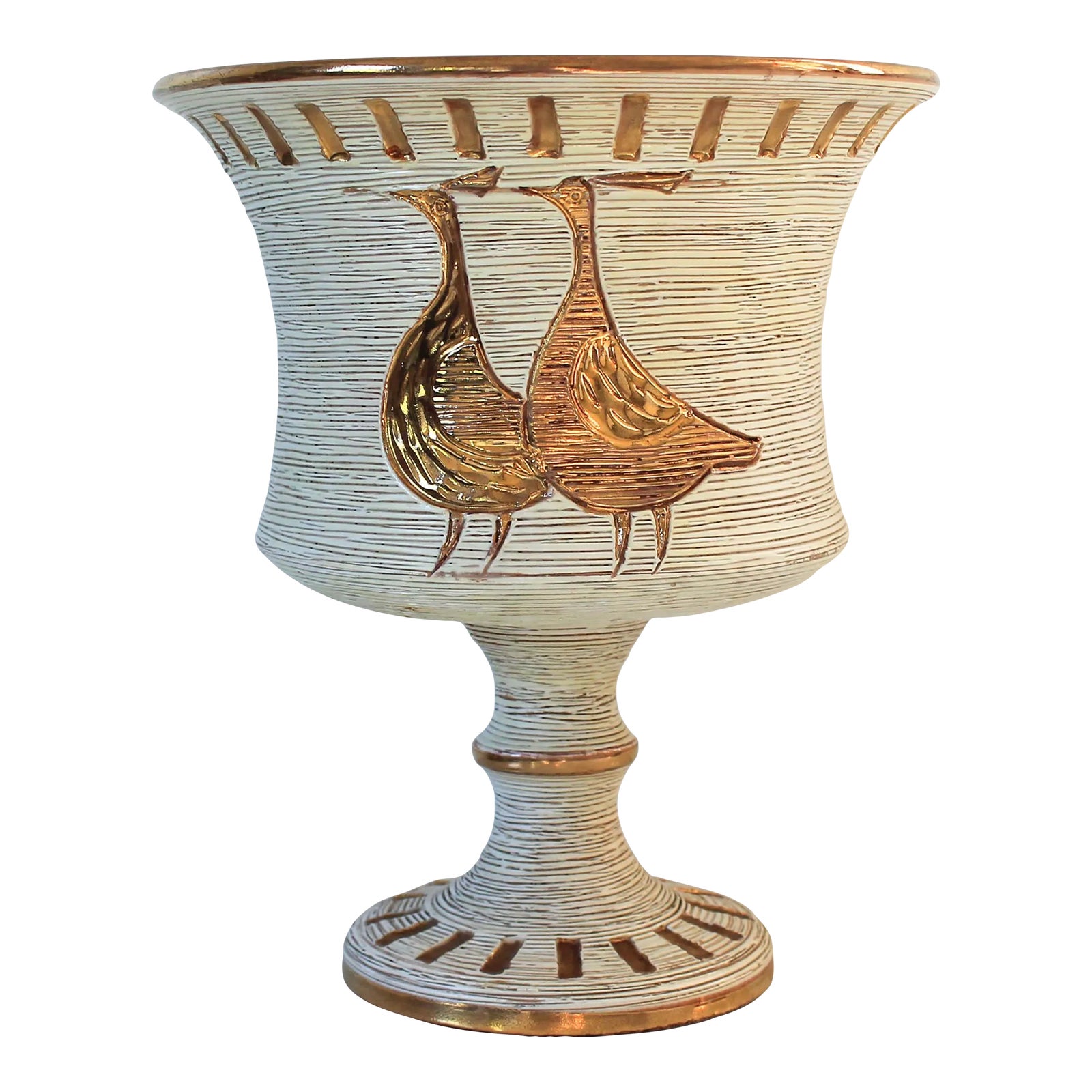 Italian 1960's Fratelli Fanciullacci Pottery Bird Planter | Chairish