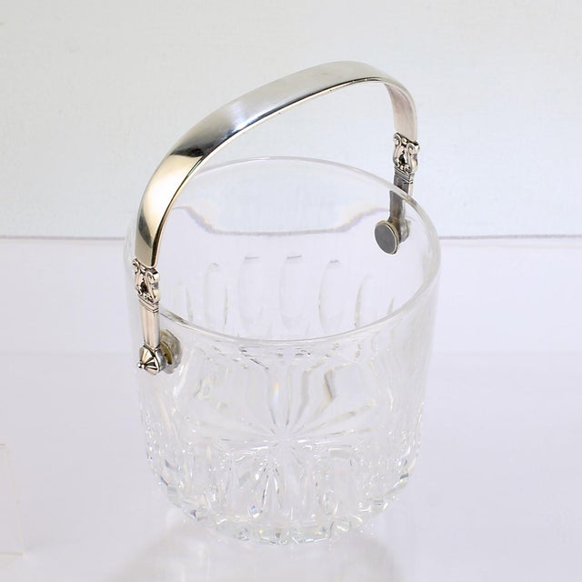 Georg Jensen Acorn Pattern Sterling Silver & Crystal Ice Bucket by ...