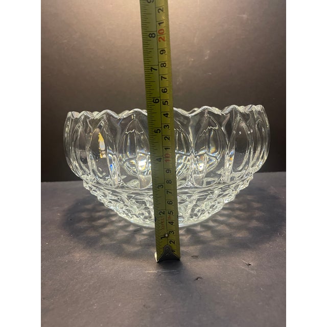 Vintage 1960s Large Heavy Crystal Bowl | Chairish
