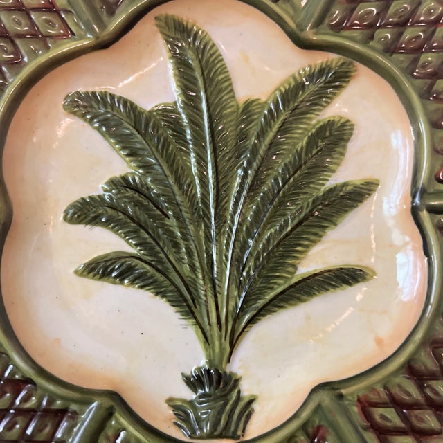 Palm Beach Regency Majolica Style Decorative Palm Tree Plates - a Pair ...