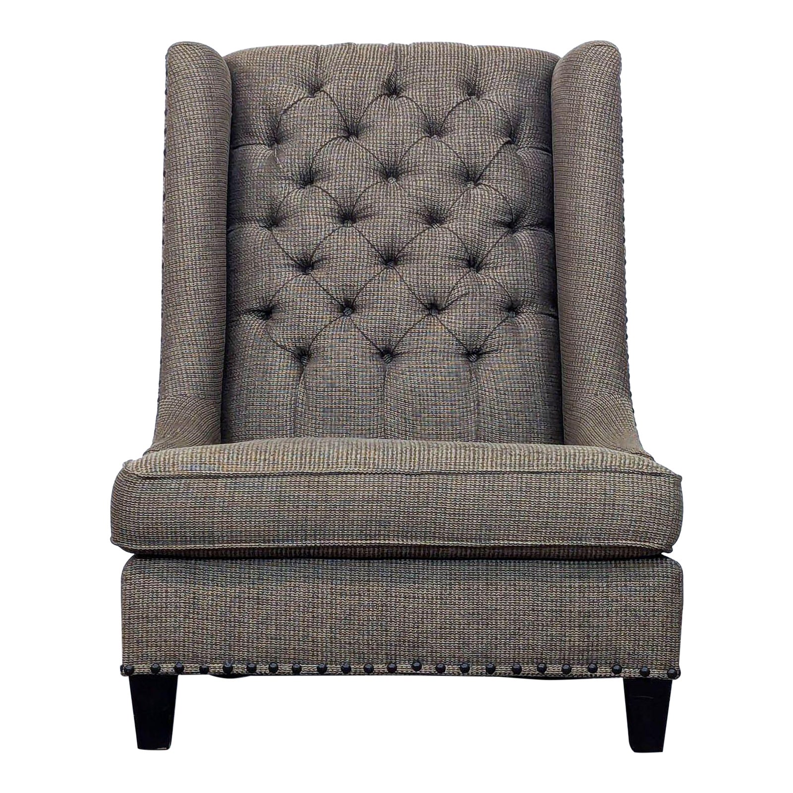 Bernhardt Wingback Lounge Chair With Tufted Design | Chairish