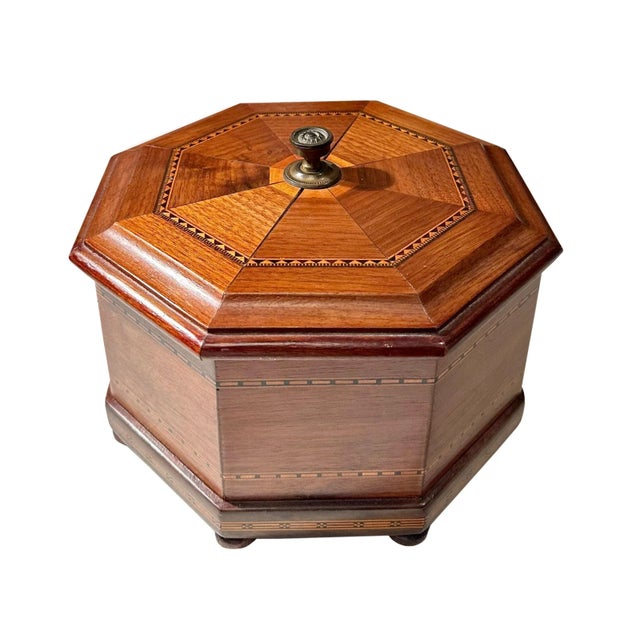 Early 1900s Octagonal English Box | Chairish