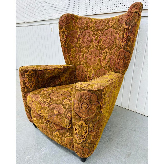 Vintage Thayer Coggin Oversized Upholstered Wing Chair | Chairish