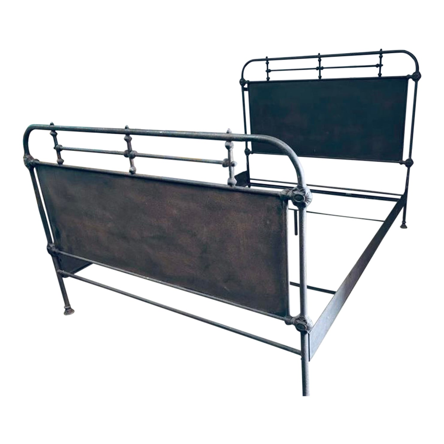 Restoration Hardware Cast Iron Queen Bed | Chairish