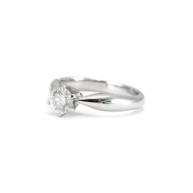 James Avery 18k White Gold Platinum Gia 0.50ct Diamond Solitaire Engagement Ring Chairish