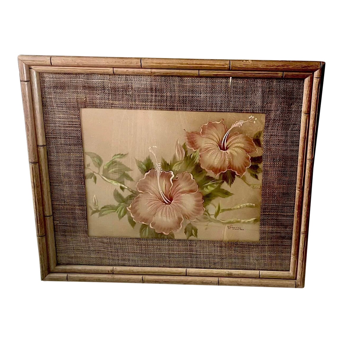 Vintage Palm Beach Regency Coastal Tip Freeman Hawaiian Hibiscus Flower ...