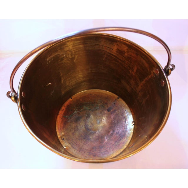 Circa 1860s Brass Water Bucket With Swing Handle, English | Chairish
