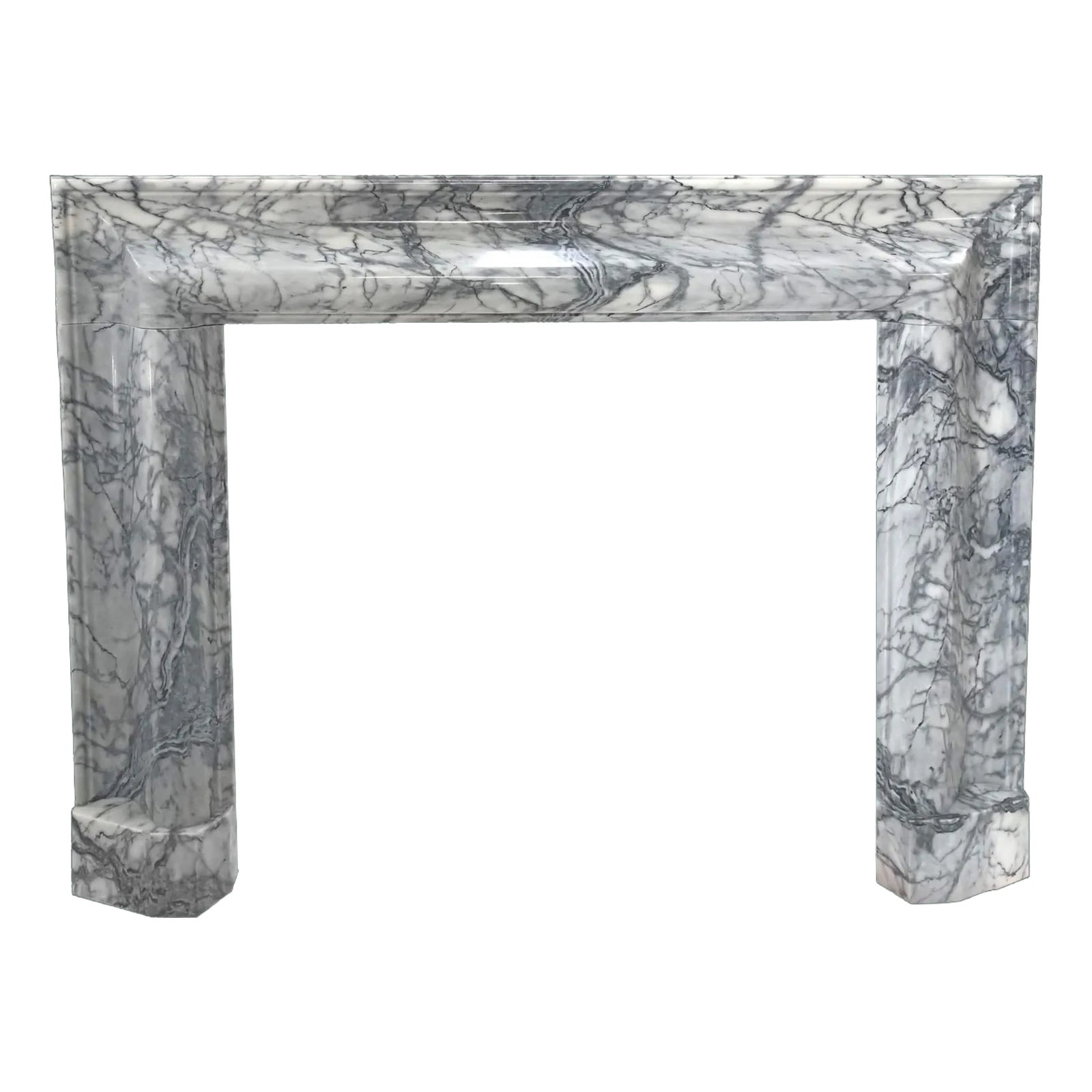 Kent Bolection Mantel in Péle Tigre Marble | Chairish
