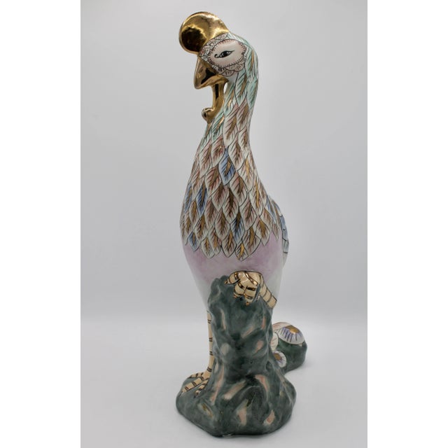 Vintage Asian Ceramic Phoenix Bird Statue | Chairish