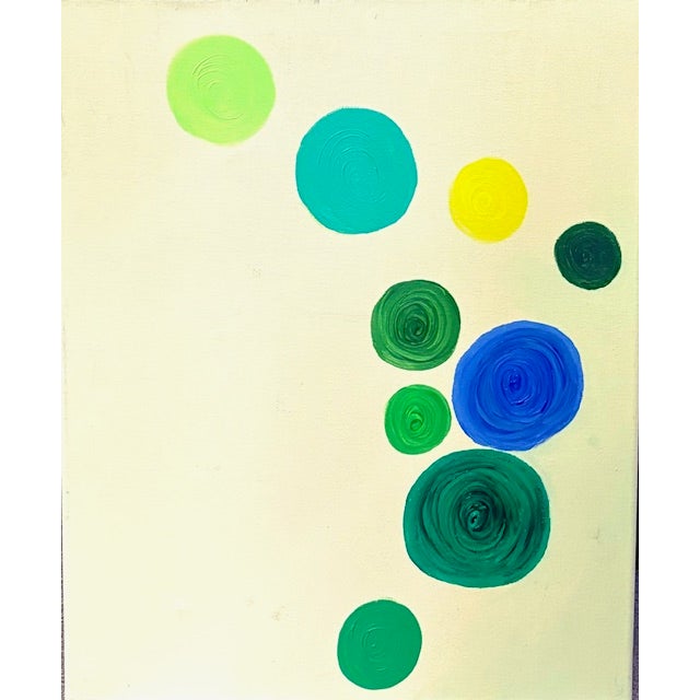 Abstract Painting - Floating Circles | Chairish