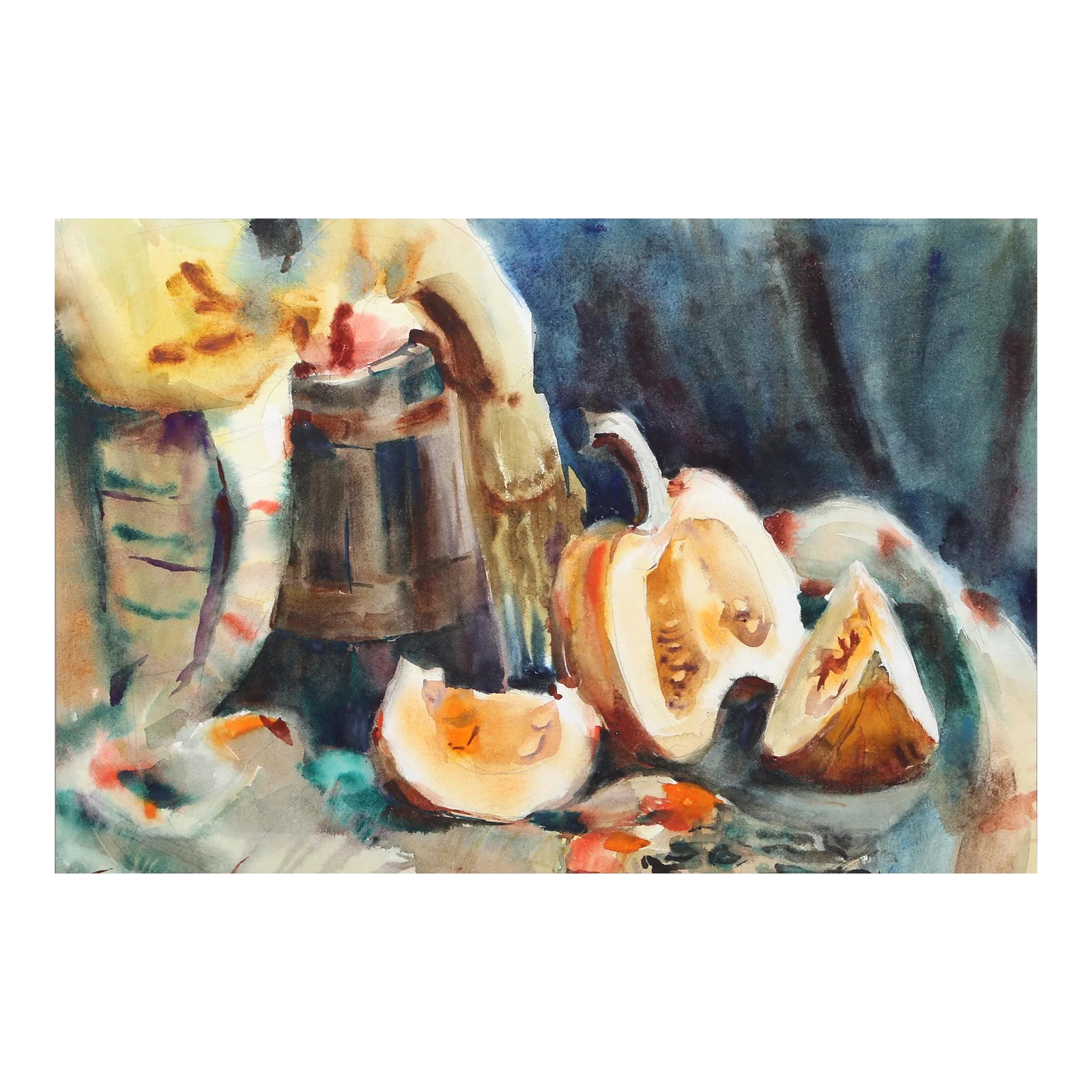 1960s "Still Life P4.25" Watercolor Painting by Eve Nethercott | Chairish
