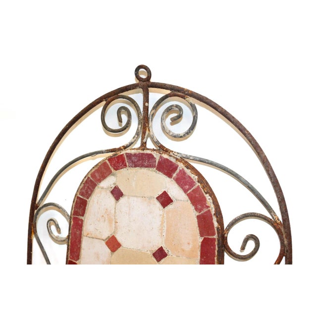 Terracotta Tile Wall Sconce With Candle Cup Red Accents | Chairish