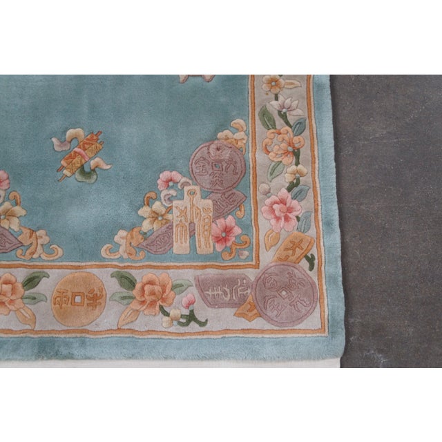 Vintage Chinese Wool Area Rug 4' X 6' | Chairish