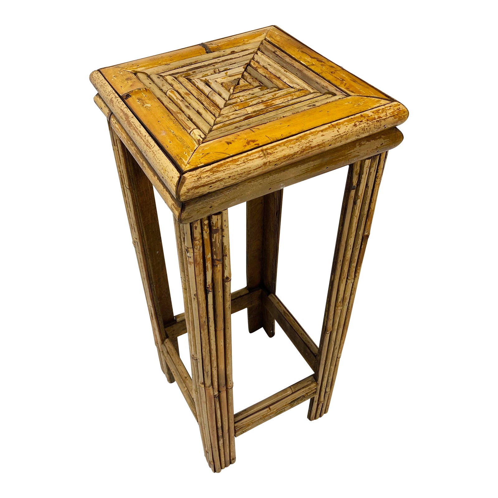 Pencil Reed Pedestal Table or Stand | Chairish