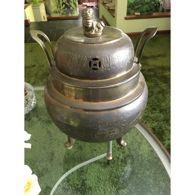 1970s Brass Dragons Censer or Incense Pot | Chairish