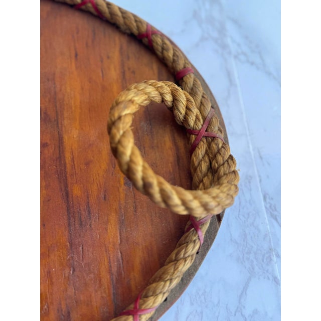 Signed and Dated Vintage Mid Century Handmade Nautical Rope and Wood ...
