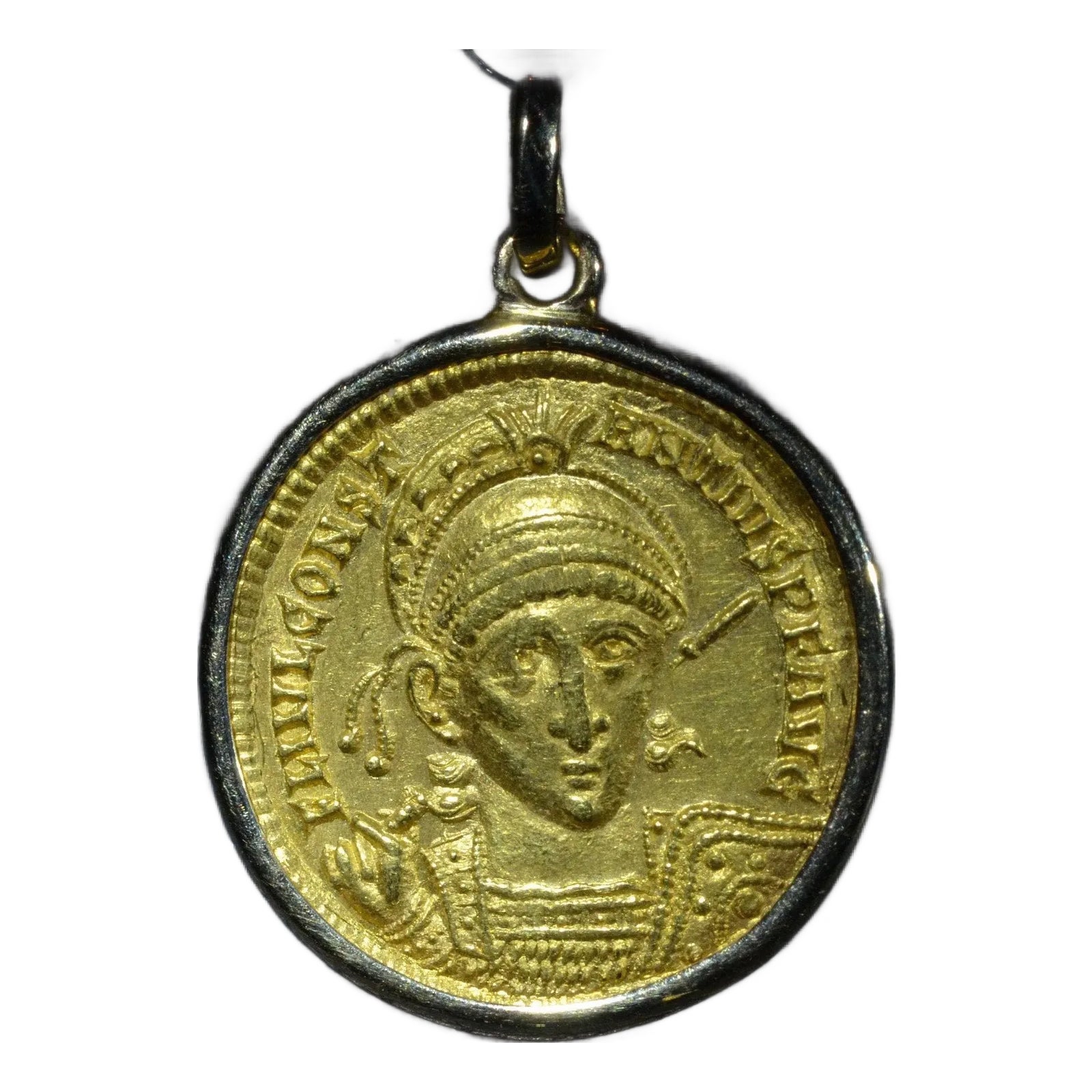 Ancient Roman Gold Coin Pendant Featuring AV Solidus Roman Empire ...