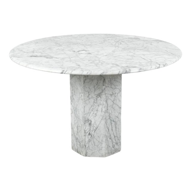 White Marble Dining Table | Chairish