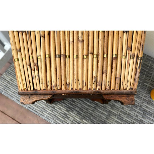Large Bamboo & Reed Box Planter | Chairish