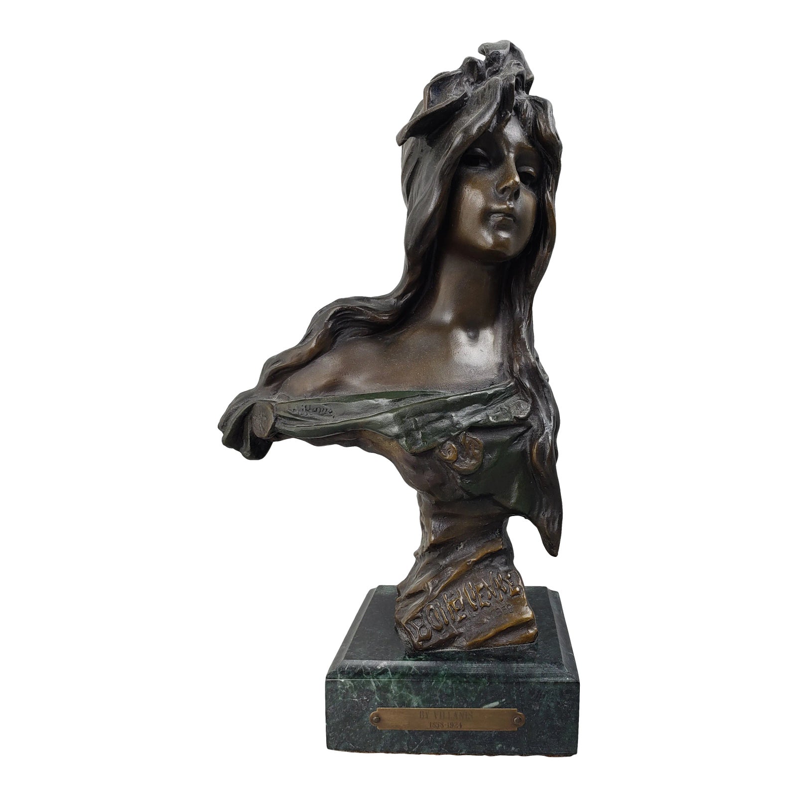 Emmanuel Villanis Bohemienne Bronze Sculpture | Chairish