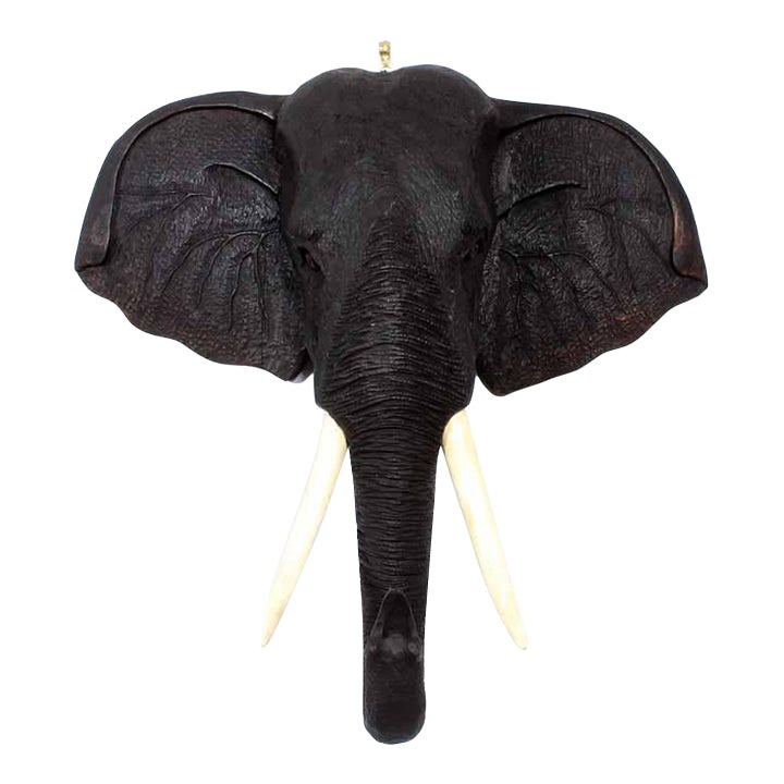 Wall Mounted Elephant Head | Chairish