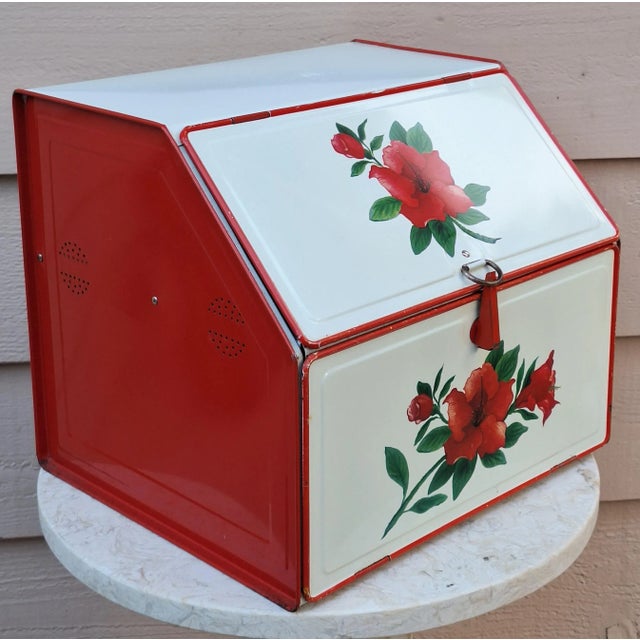 1940's Enameled Bread Box | Chairish