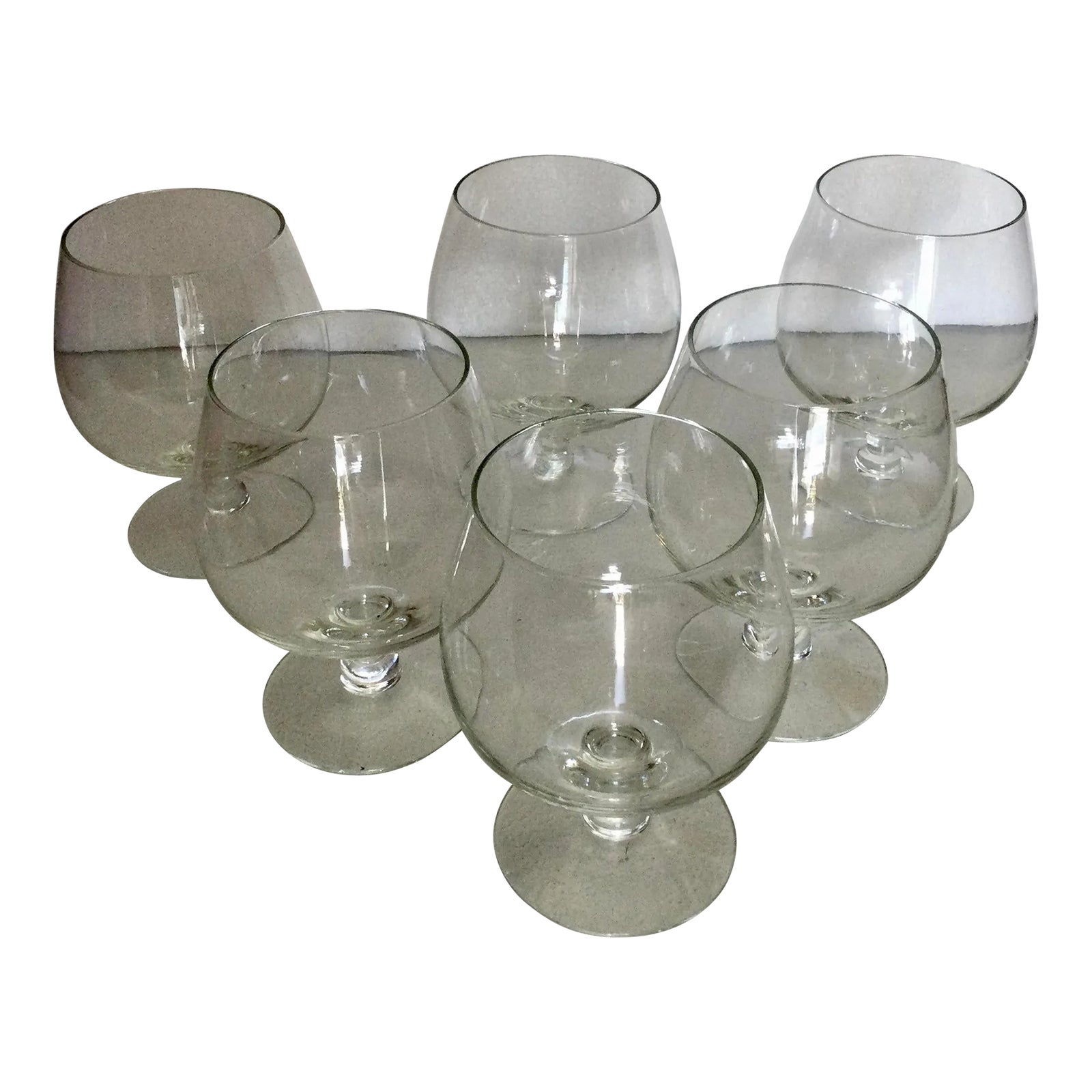 Vintage Classic Snifters Brandy Glass Set of 6 | Chairish