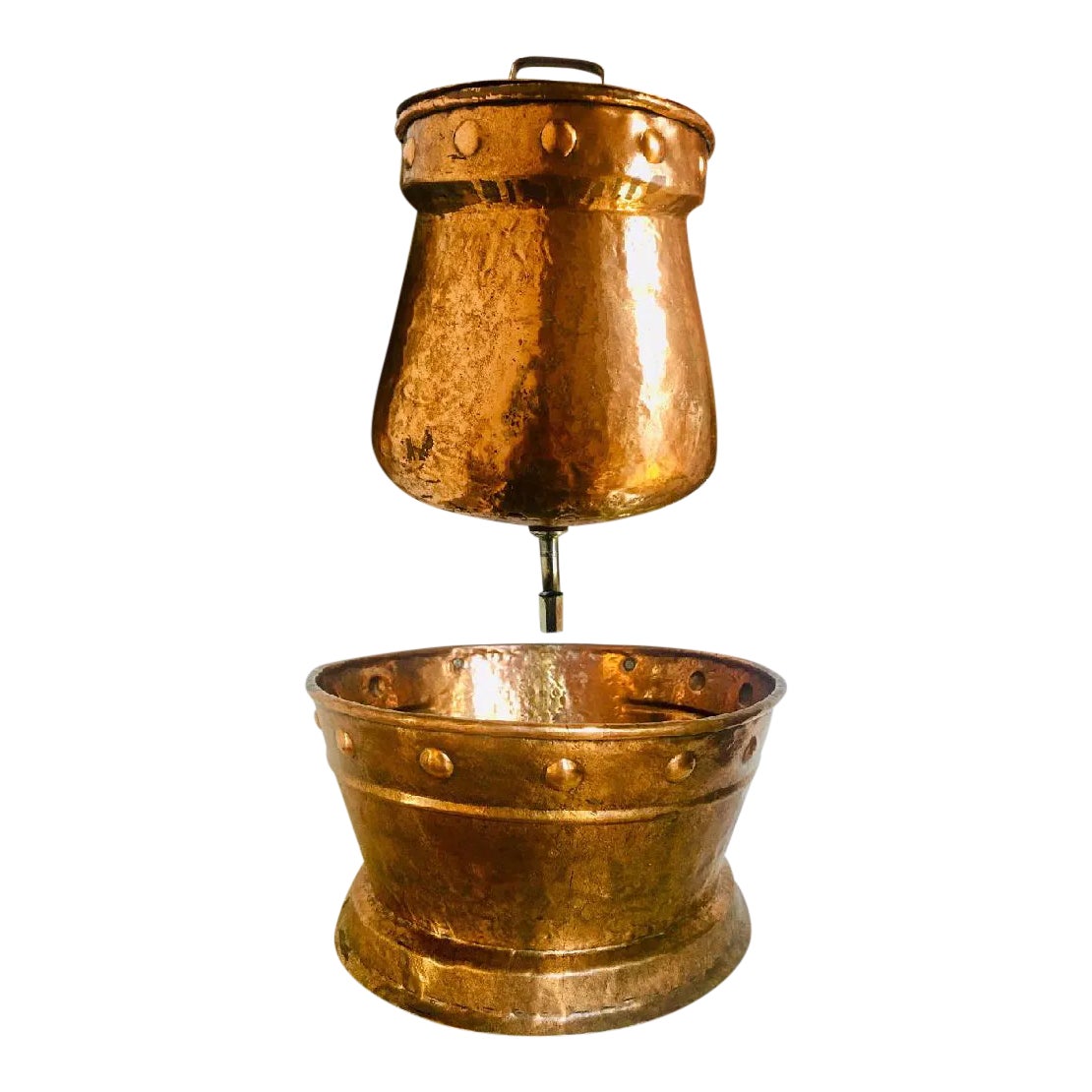 Antique French Hammered Copper Lavabo Cistern Sink | Chairish