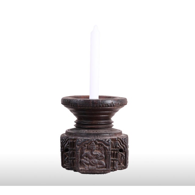 1960s Wooden Candle Stand Base | Chairish