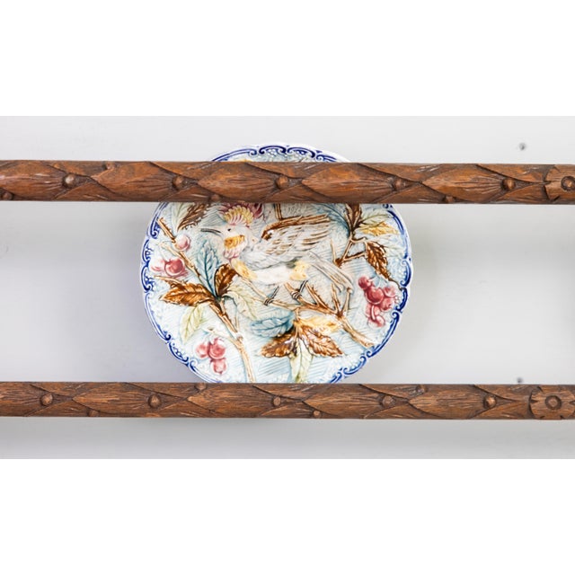 Antique Hand-Carved English Oak Plate Rack | Chairish