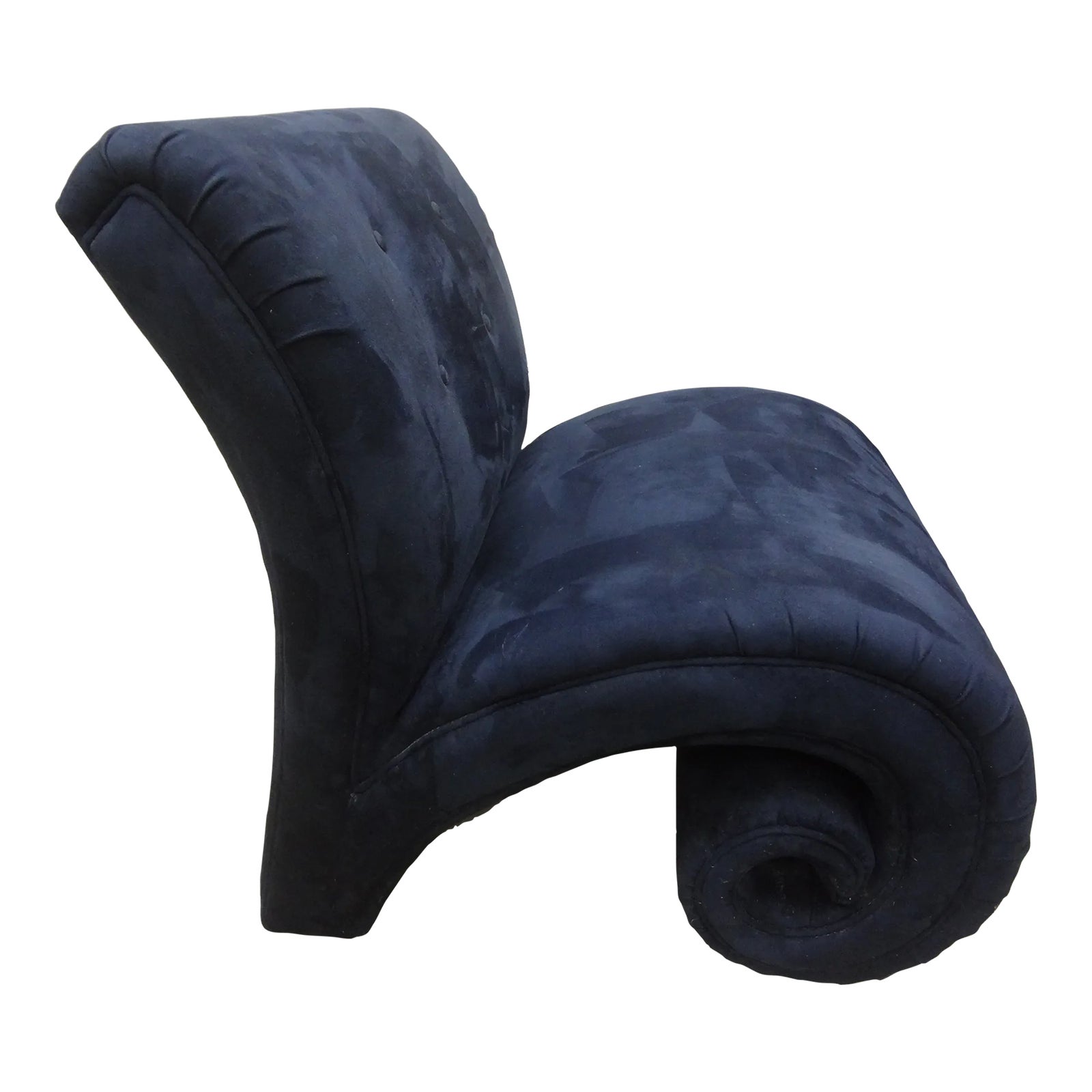 Postmodern Sculptural Scroll Lounge Chair | Chairish