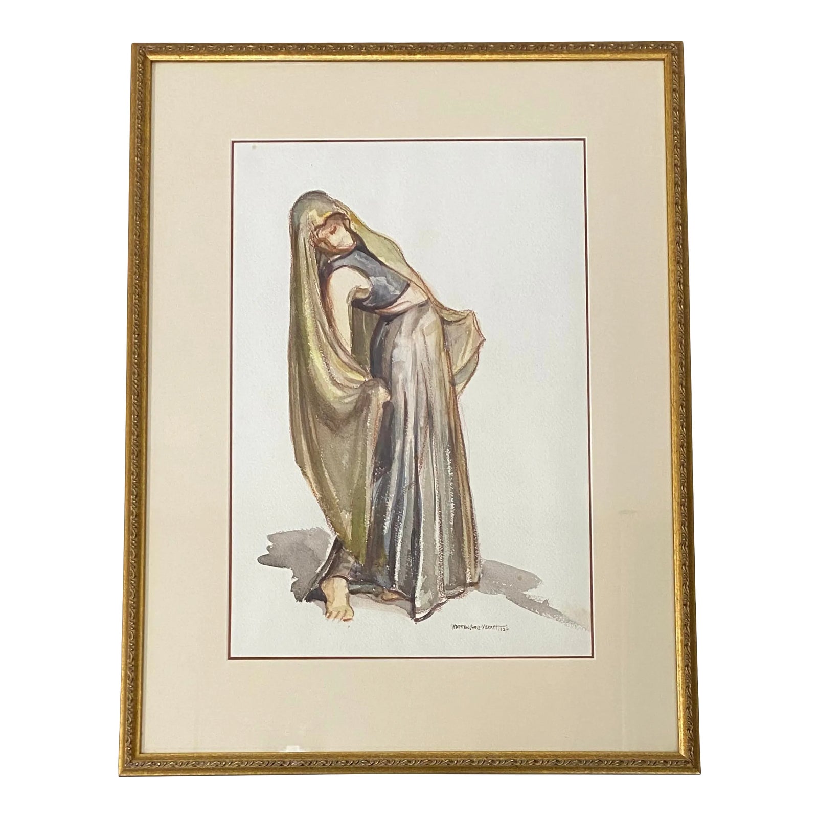 Warren Chase Merritt "Melodie Arabe" Original Watercolor C.1939 | Chairish